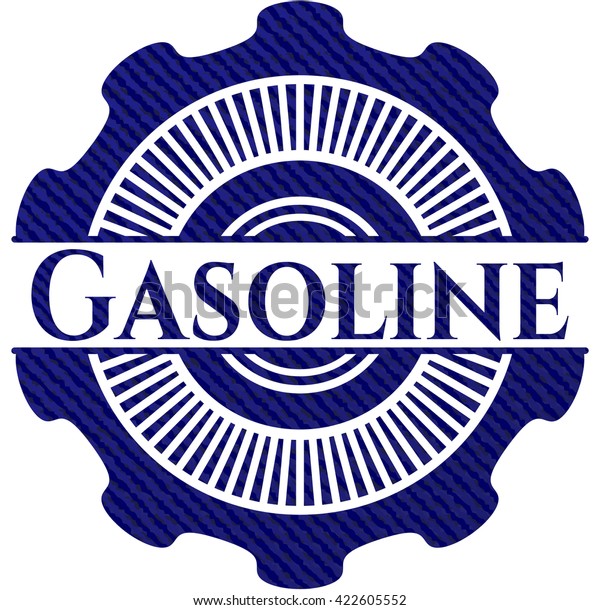 Gasoline Emblem Jean Background Stock Vector (Royalty Free) 422605552 ...