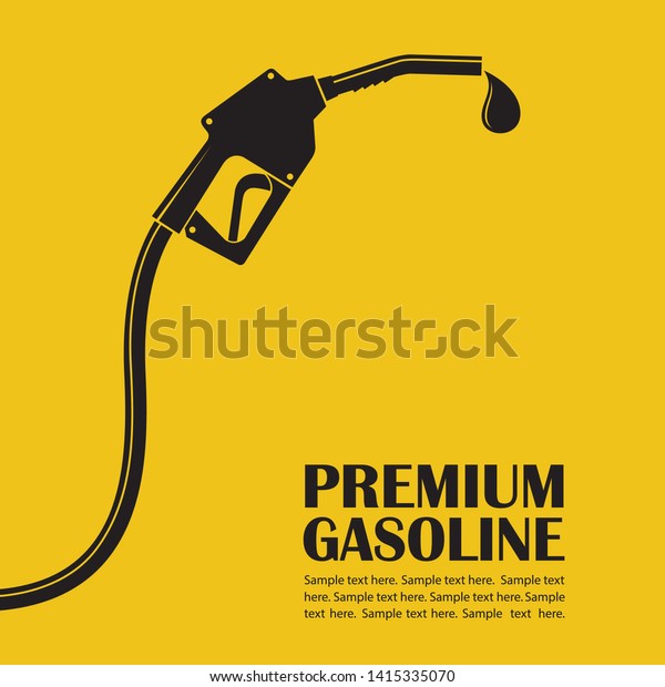 Gasoline Fuel Pump Nozzle Poster Drop Stock Vector (Royalty Free ...