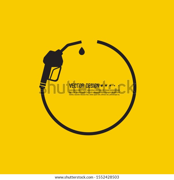 Gasoline Pump Nozzle Sign Fuel Pump Stock Vector (Royalty Free ...