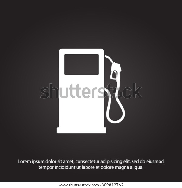 Gasoline Pump Nozzle Sign Station Icon Stock Vector (Royalty Free ...