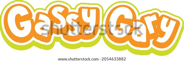 Gassy Gary Logo Text Design Illustration Stock Vector (Royalty Free ...