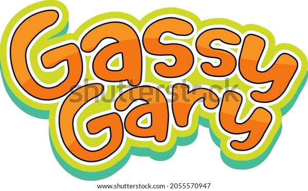 Gassy Gary Logo Text Design Illustration Stock Vector (Royalty Free ...