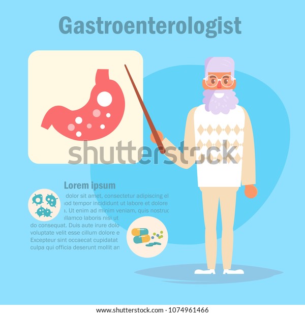 Gastroenterologist Vector Cartoon Isolated Art On Stock Vector (Royalty ...
