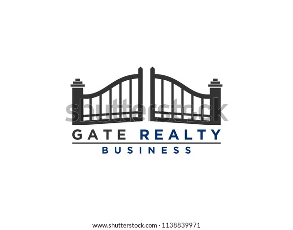Gate Door Logo Design Inspiration Stock Vector (Royalty Free) 1138839971