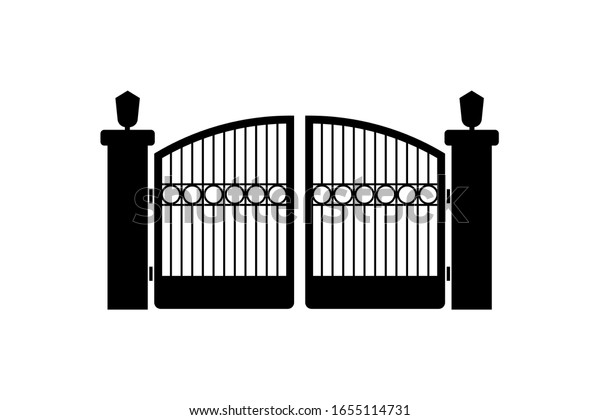 Gate Fence Icon Design Isolated On Stock Vector (Royalty Free) 1655114731