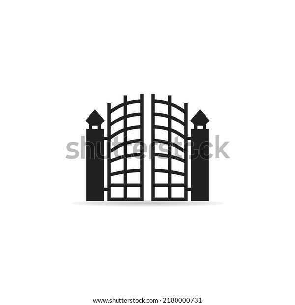 Gate Fence Icon Vector Illustration Stock Vector (Royalty Free ...
