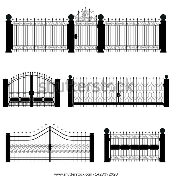 Gate Fence Vector Black Color: Vector có sẵn (miễn phí bản quyền ...