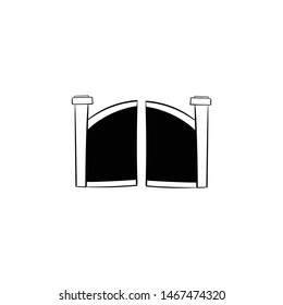 Gate Home Doodle Hand Drawing: vector de stock (libre de regalías ...