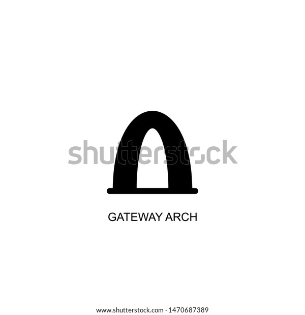 Gateway Arch Icon Vector Black Design Stock Vector (Royalty Free ...