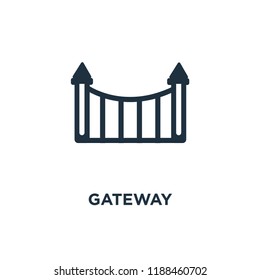 Gateway Icon Black Filled Vector Illustration Stock Vector (Royalty ...