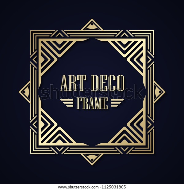 Gatsby Art Deco Border Frame Abstract: เวกเตอร์สต็อก (ปลอดค่าลิขสิทธิ์ ...