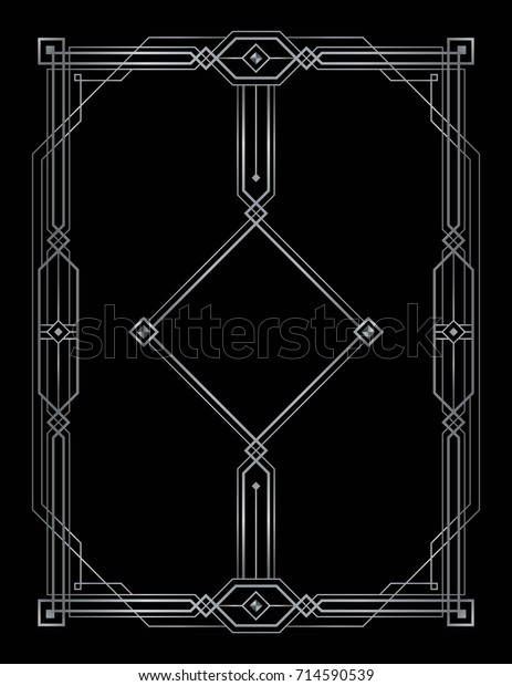 Gatsby Frame Vector Abstract Geometric Patterned Stock Vector (Royalty ...