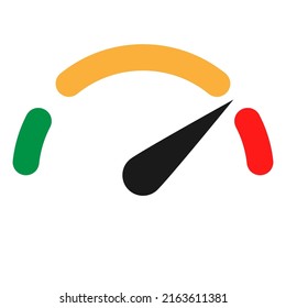 Gauge Meter Level Indicator Icon Symbol Stock Vector (Royalty Free ...