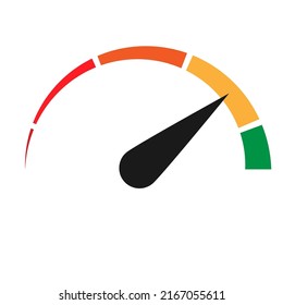 Gauge Meter Level Indicator Icon Symbol Stock Vector (Royalty Free ...