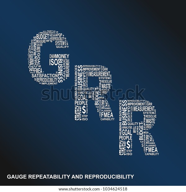 Gauge Repeatability Reproducibility Diagonal Typography Background ...