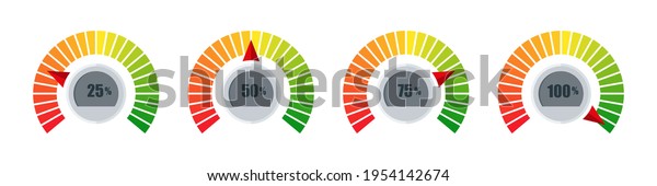 Gauges Risk Level Gauge Level Indicator Stock Vector (Royalty Free ...