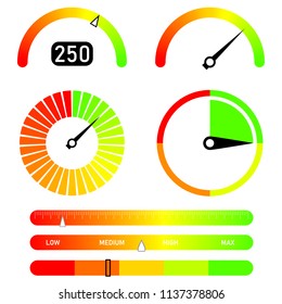 Credit Score Indicators Good Bad Meter Stock Vector (Royalty Free ...