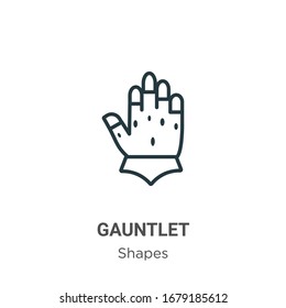 Gauntlet Outline Vector Icon Thin Line Stock Vector (Royalty Free ...
