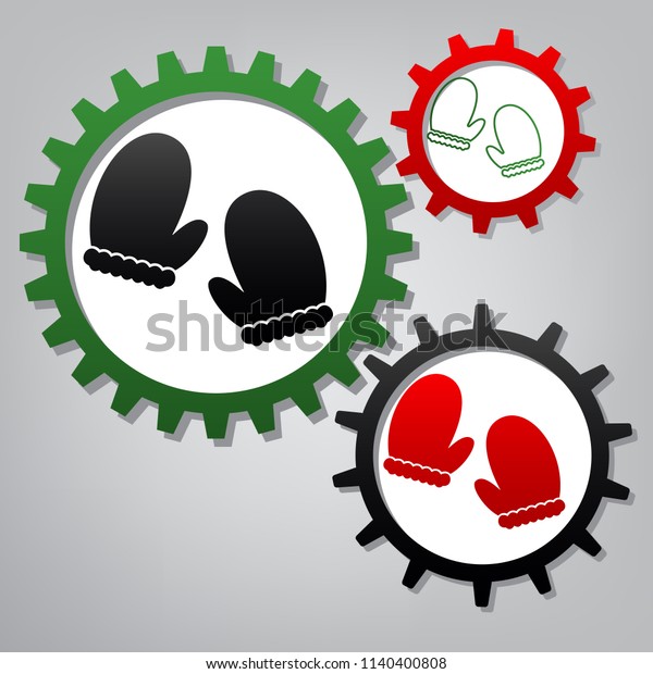 Gauntlet Sign Illustration Vector Three Connected Stock Vector (Royalty ...