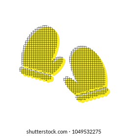Gauntlet Sign Illustration Vector Yellow Icon Stock Vector (Royalty ...