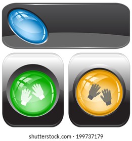 Gauntlets Vector Internet Buttons Stock Vector (Royalty Free) 199737179 ...