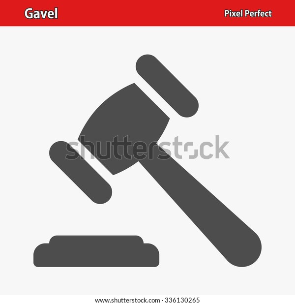 Gavel Icon Professional Pixel Perfect Icon Stock Vector (Royalty Free ...