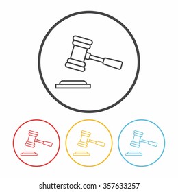 10,445 Gavel line icon Images, Stock Photos & Vectors | Shutterstock