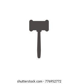 Gavel Logo Gavel Icon Design Template Stock Vector (Royalty Free ...