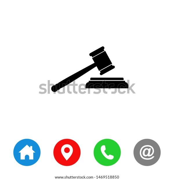 Gavel Logo Gavel Icon Vector Symbol Stock Vector (Royalty Free ...