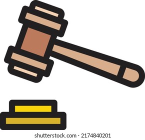 Gavel Vector Illustration On Transparent Backgroundpremium Stock Vector ...
