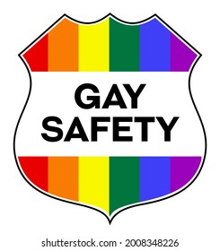 Gay Protection Sign Vector Shield Lgbt Stock Vector (Royalty Free ...