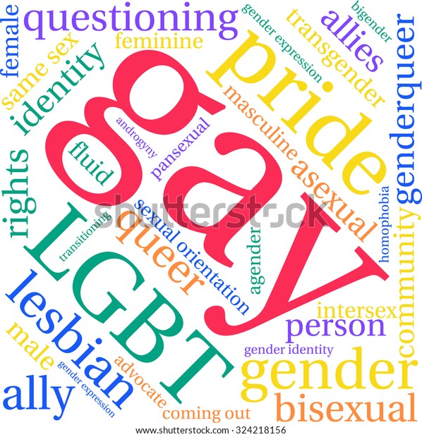 Gay Word Cloud On White Background Stock Vector (Royalty Free ...