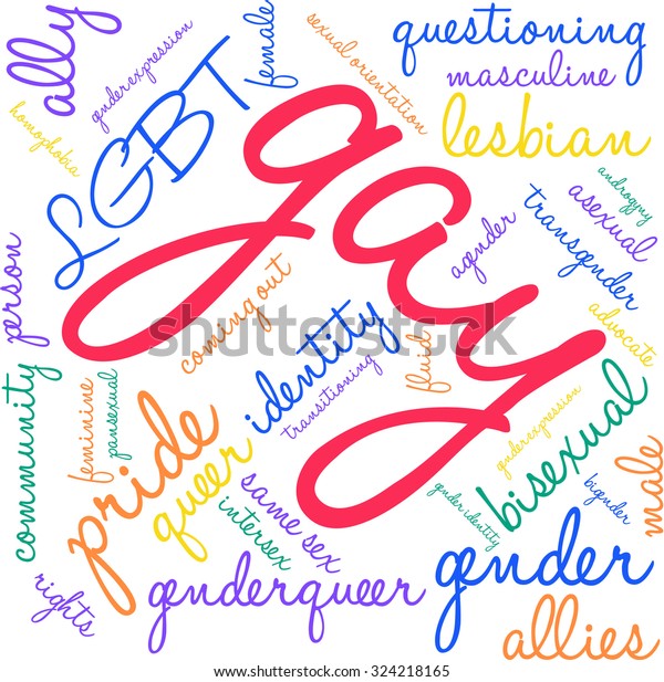 Gay Word Cloud On White Background Stock Vector (Royalty Free ...