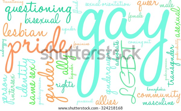 Gay Word Cloud On White Background Stock Vector (Royalty Free ...
