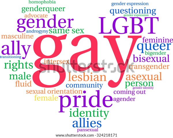 Gay Word Cloud On White Background Stock Vector (Royalty Free ...