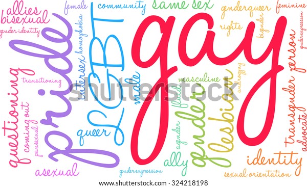 Gay Word Cloud On White Background Stock Vector (Royalty Free ...