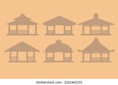 Gazebo Design Modern Vector Set Stock Vector (Royalty Free) 2161462131 ...