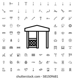 Gazebo Icon Illustration Isolated Vector Sign Stock Vector (Royalty ...