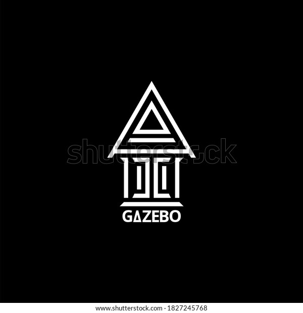 Gazebo Logo Gazebo Vector Illustration Icon Stock Vector (Royalty Free ...