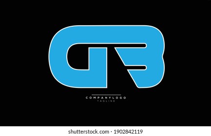 Gb Icon Monogram Letter Text Alphabet Stock Vector (Royalty Free ...