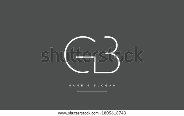Gbbg G B Abstract Letters Logo Stock Vector (Royalty Free) 1805618743