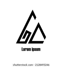 Gc Letter Initial Logo Design Triangle Stock Vector (Royalty Free ...