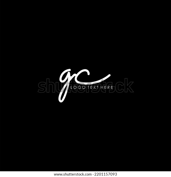 Gc Gc Letter Logo Hand Written Stock Vector (Royalty Free) 2201157093 ...
