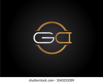 Gd Circle Shape Letter Logo Design Stock Vector (Royalty Free ...