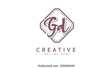 147 Luxury signature initial gd logo design. Images, Stock Photos ...