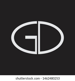 Gd Logo Letter Oval Monogram Design Stock Vector (Royalty Free ...