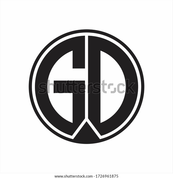 Gd Logo Monogram Circle Piece Ribbon Stock Vector (Royalty Free ...