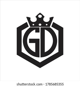 Gd Logo Monogram Rounded By Hexagon Stock Vector (Royalty Free ...