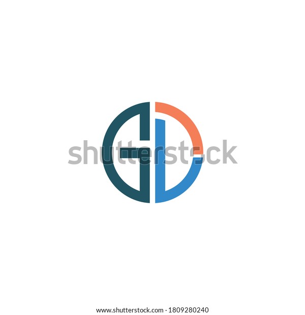 Gd Modern Letter Logo Design Stock Vector (Royalty Free) 1809280240 ...