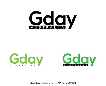 Gday Australia Logo Design Vector: เวกเตอร์สต็อก (ปลอดค่าลิขสิทธิ์ ...